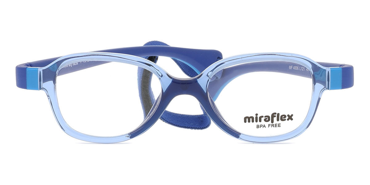 Miraflex MF4006 Kids L121 Oval Transparent Blue Eyeglasses ...